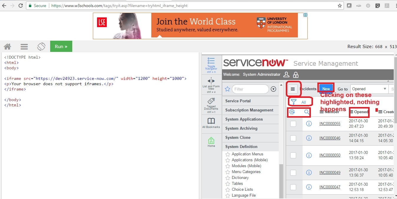 Solved: issue with servicenow displayed in iframe - ServiceNow Community